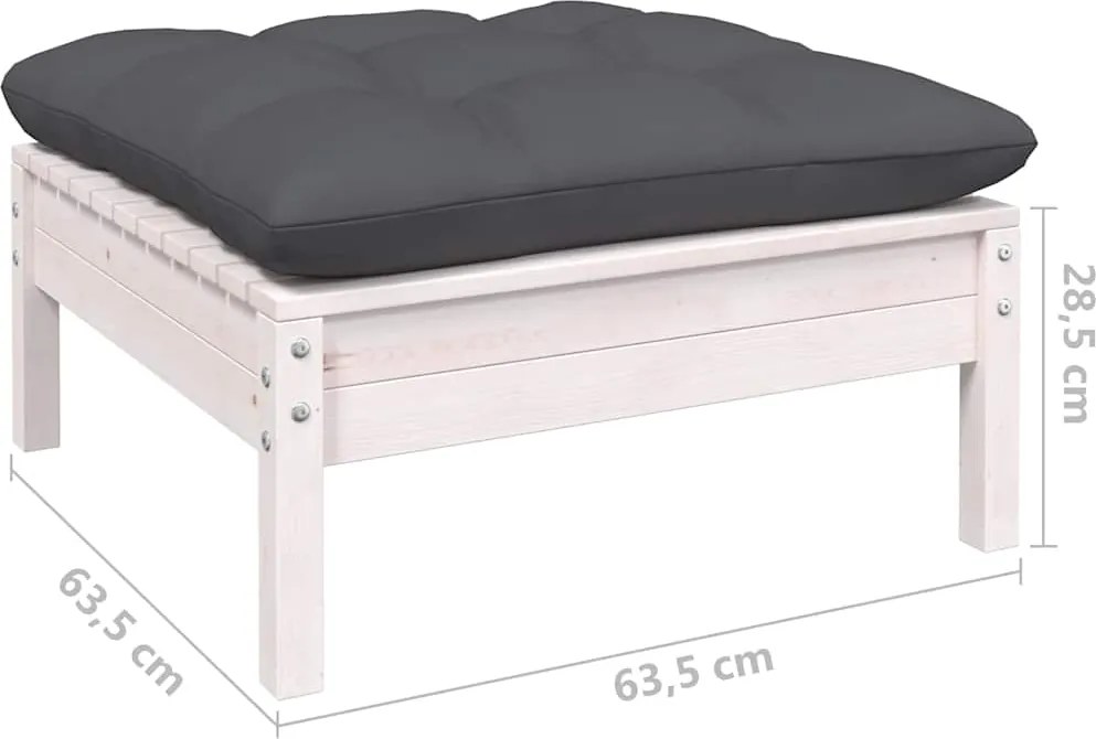 8dílná zahradní souprava s poduškami masivní borovice 3096798