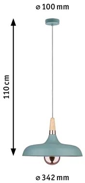 Paulmann 78484 Juna, bílé závěsné svítidlo z kovu, 1xE27, Ø34,2cm