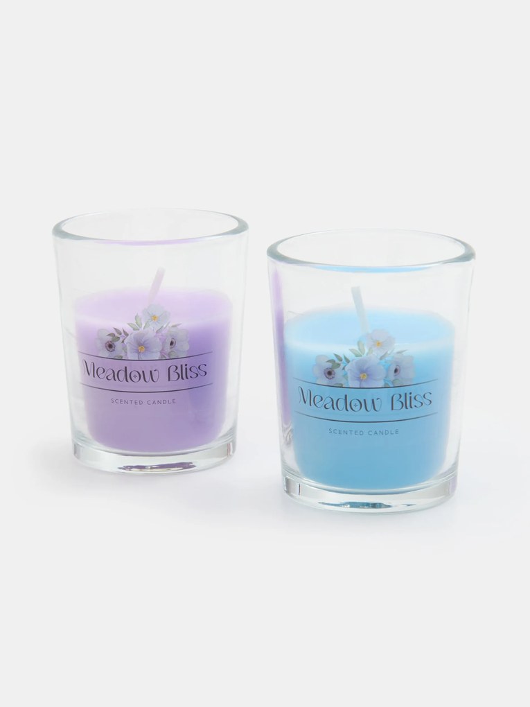 Sinsay - Vonné svíčky Meadow Bliss 2 pack - modrá