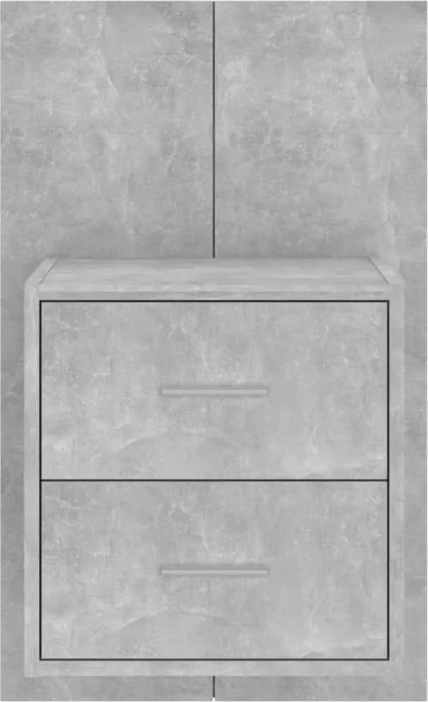 vidaXL Nástěnné noční stolky 2 ks [810998] Barva: Betonová šedá