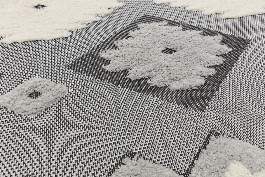 Tribeca Design Kusový koberec Mola Black/Cream Tribal Rozměry: 120x170 cm