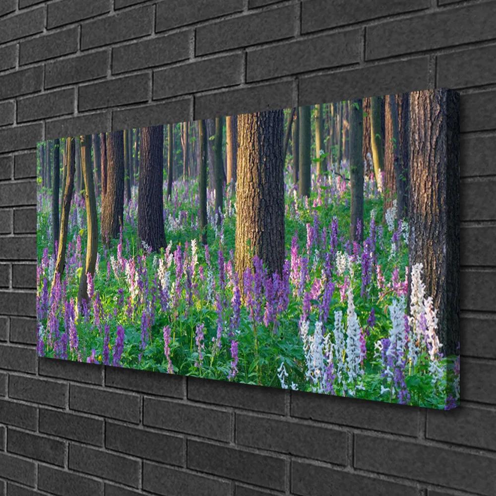 Obraz na plátně Les Květiny Příroda 140x70 cm