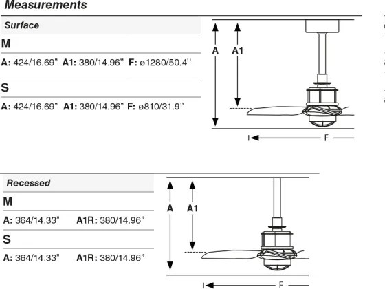 FARO 33398WT1N-LED Stm. vent. JUST FAN M 16W/230V pr. 128 cm hnědá/mosaz WT + DO