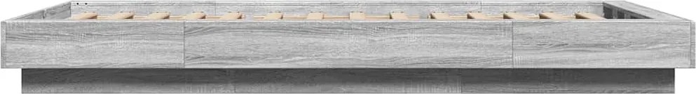 Rám postele s LED osvětlením šedý sonoma 75 x 190 cm kompozit 3281159