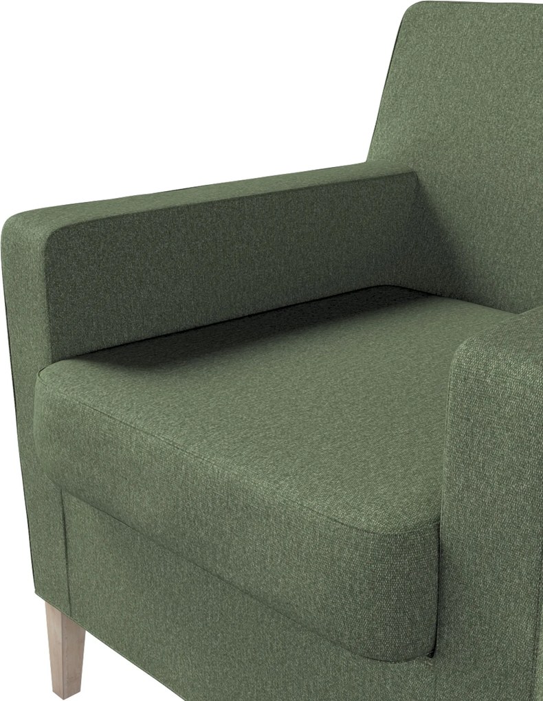 Potah na křeslo IKEA Karlstad barva zelená látka pletený vzor