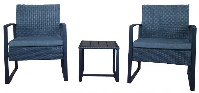 2 zahradní židle s podsedáky a odkládací stolek LOBBO