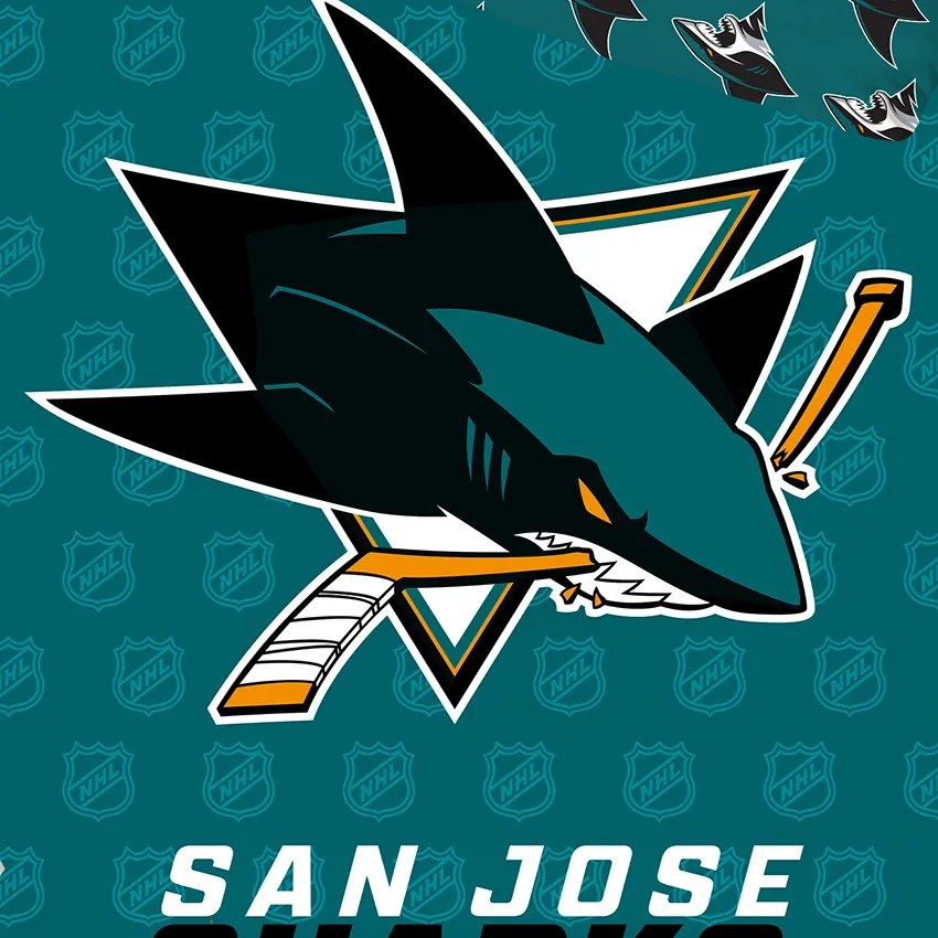 Hokejové povlečení NHL San Jose Sharks Shields Velikost: 140x200 + 70x90 cm