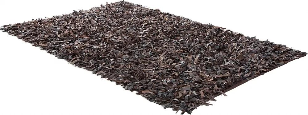 Inviro Kožený koberec VARON 140 x 200 cm hnědý