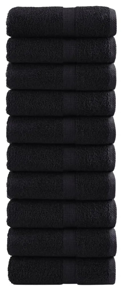 Prémiové mycí utěrky SOLUND 10 ks černé 30x30 cm 600 g/m² 137421