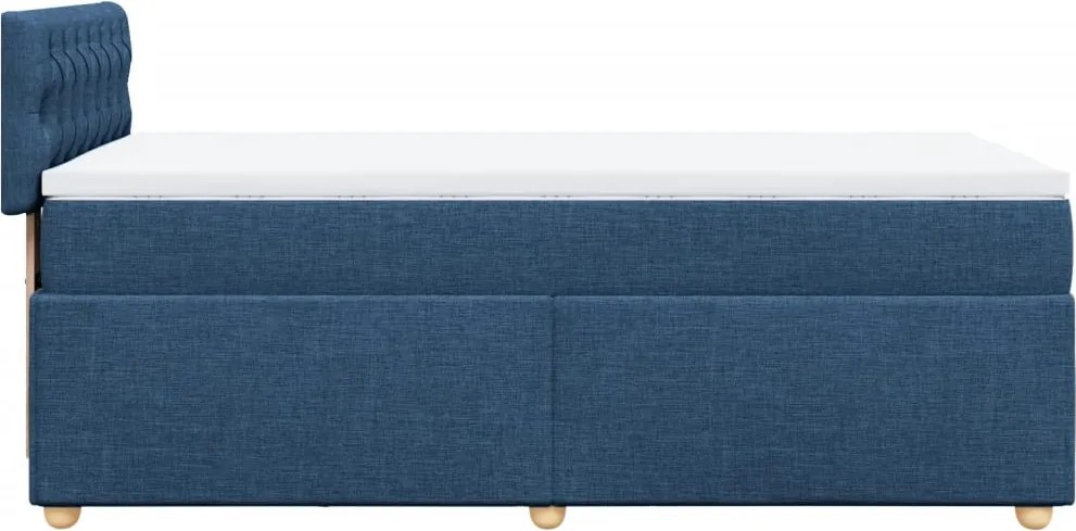 Box spring postel s matrací modrá 80x200 cm textil 3288820