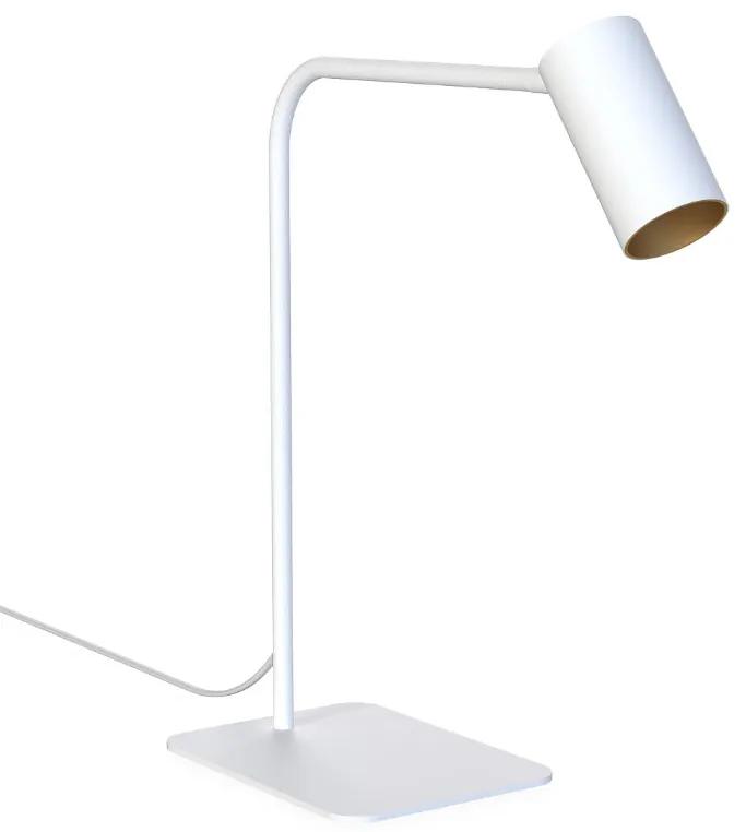 Nowodvorski Mono designová stolní lampička GU10 Barva: Bílá/zlatý ring