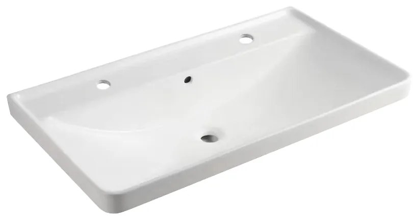 Mereo Mereo, Siena, koupelnová skříňka s keramickym umyvadlem 101 cm, bílá, antracit, černá, CN4422