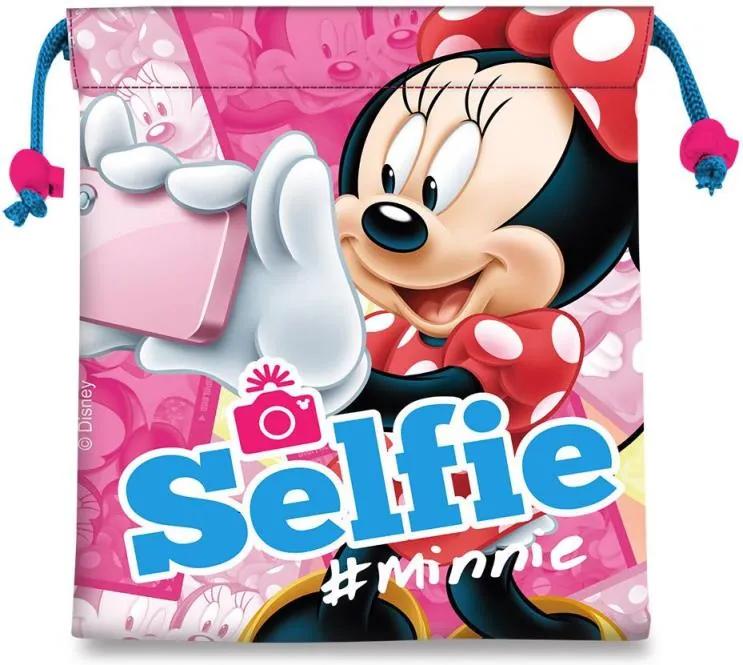 EUROSWAN Sáček na přezůvky a tělocvik Minnie Mouse Selfie 25x22 cm