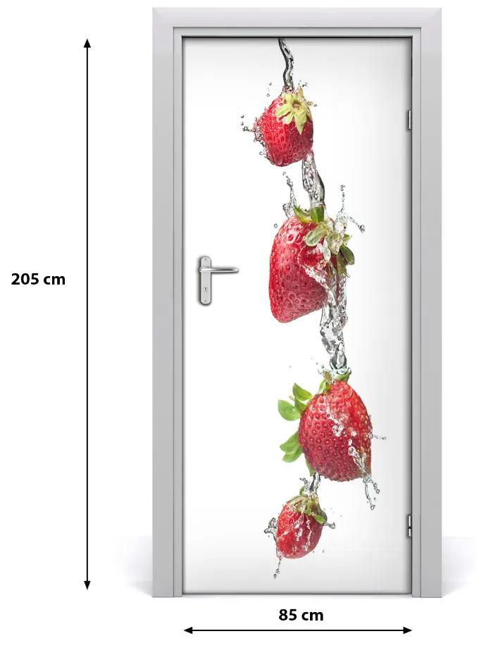 Fototapeta na dveře samolepící jahody 85x205 cm