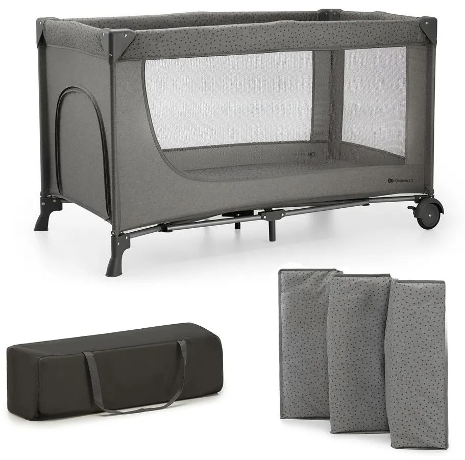 Kinderkraft Postýlka cestovní Joy 2 Dark grey