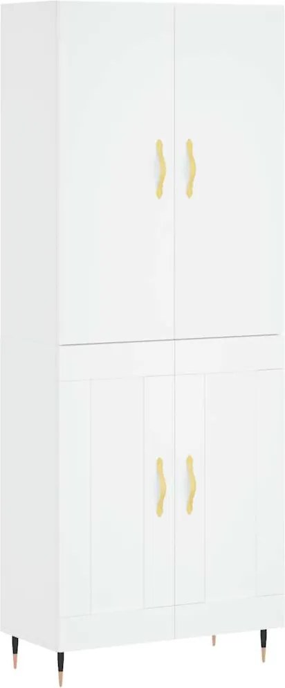 Skříň highboard bílá 69,5 x 34 x 180 cm kompozitní dřevo 3195771