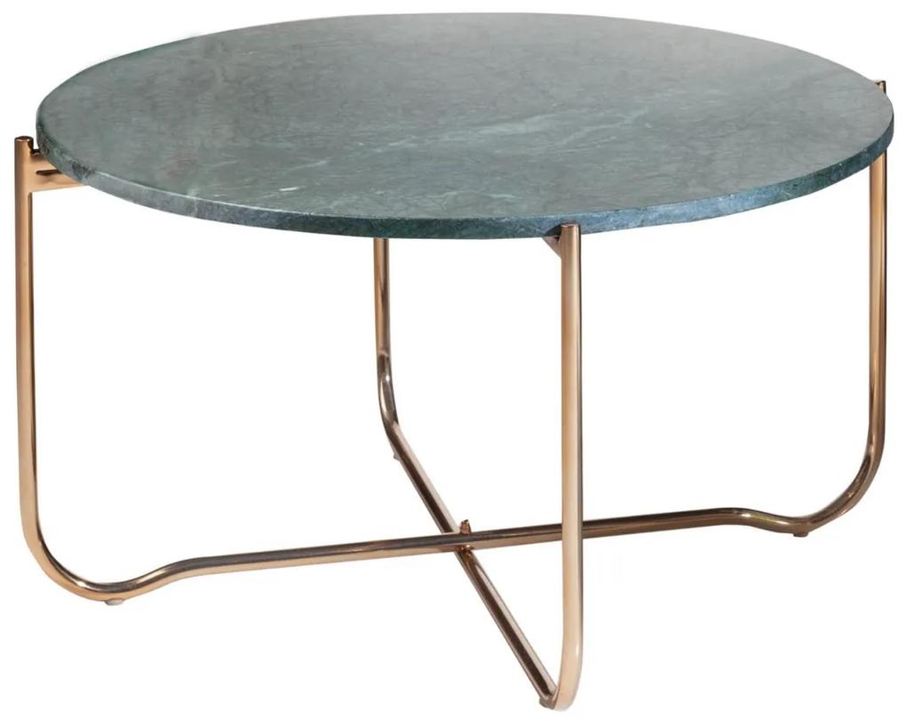 OnaDnes -20% Moebel Living Zelený mramorový konferenční stolek Morami 62 cm
