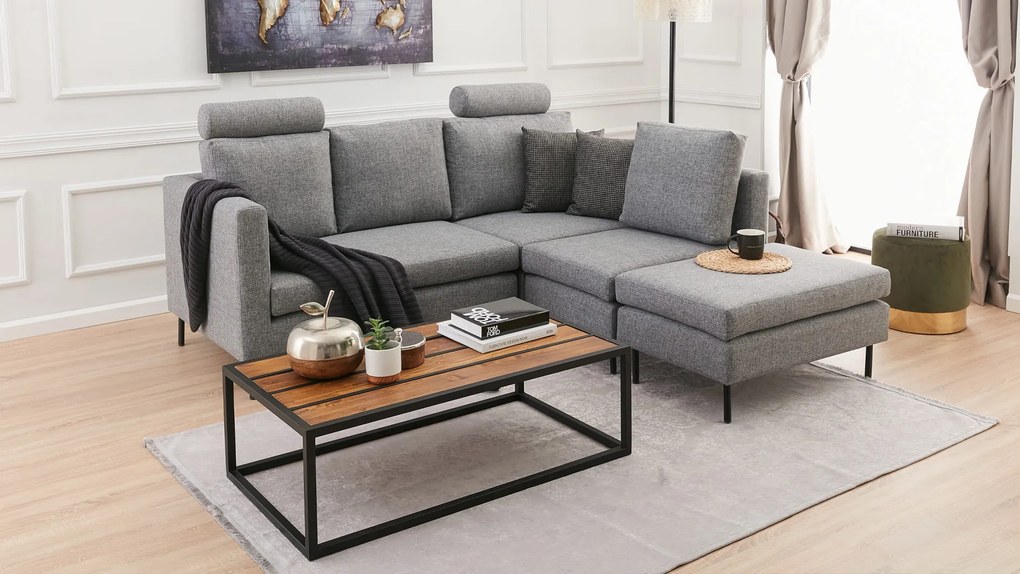 Hannah Home Modulová pohovka MINO šedá 825BLC1724
