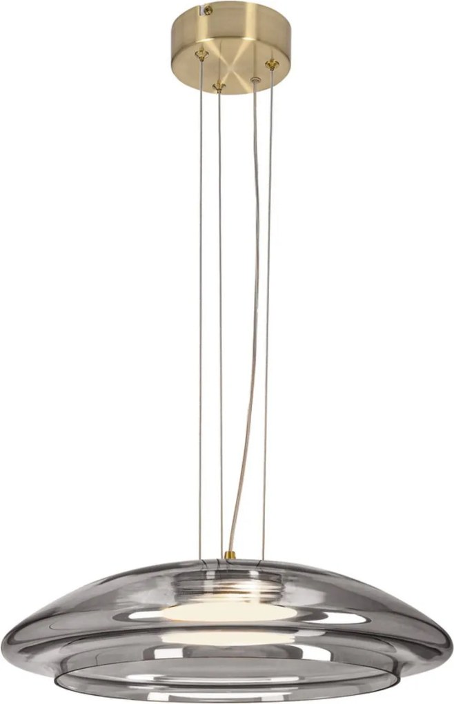 Závěsná lampa nad stůl kouřové sklo Ombre 42 cm