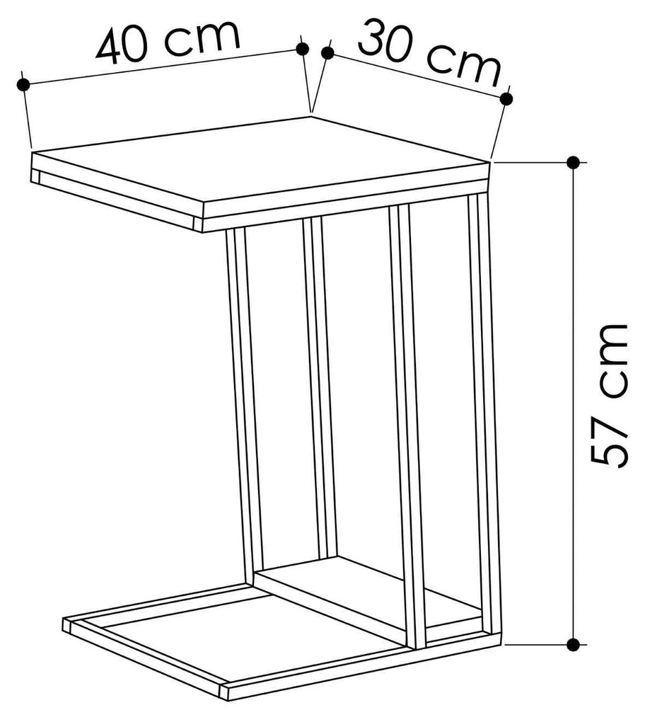 COVEN C, konferenční stolek, dub
