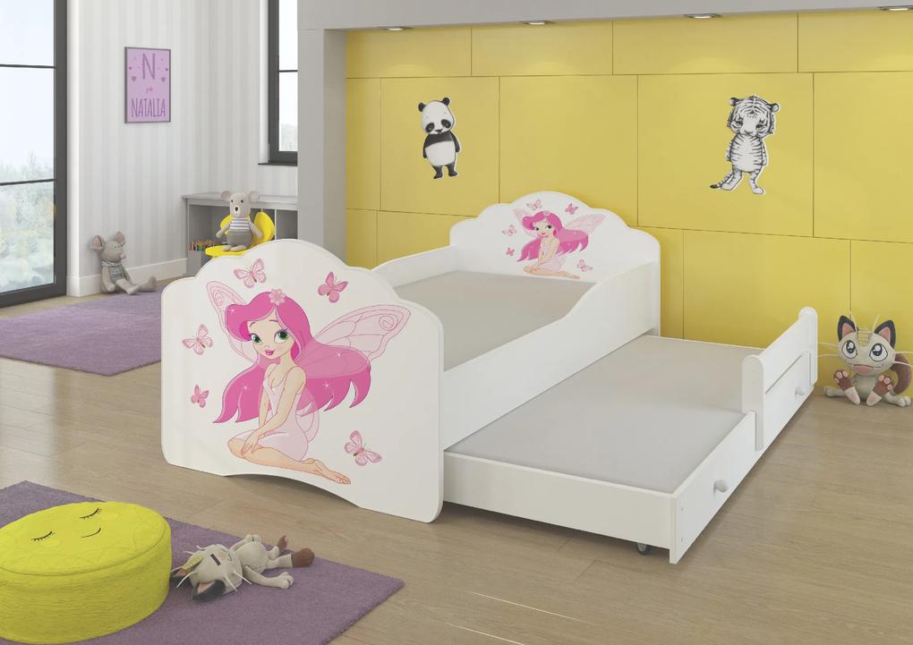 Dětská postel s matracemi CASIMO II 160x80 Motiv: MOŘSKÁ PANNA S HVĚZDOU