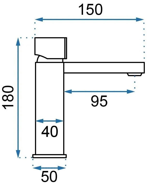Umyvadlová baterie REA ICON nízká černá mat/zlatá