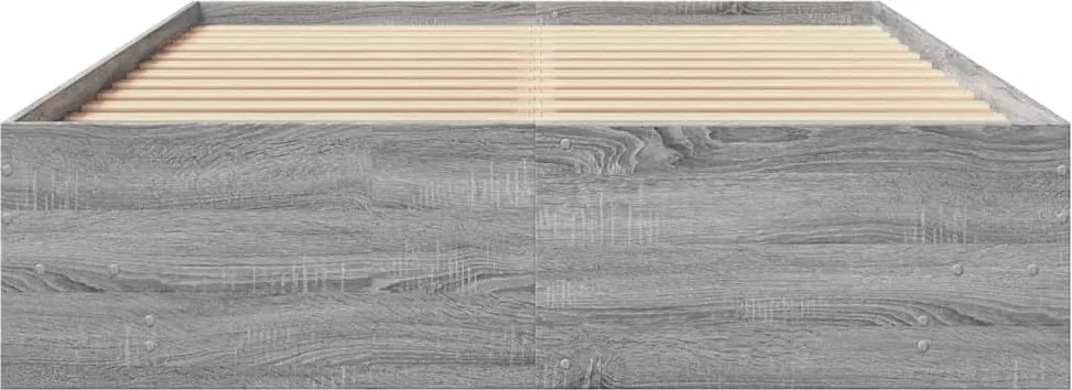 Rám postele šedý sonoma 140 x 200 cm kompozitní dřevo 3295658