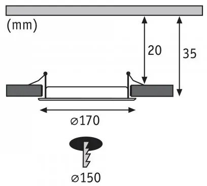 Paulmann 92062 - LED/12W IP44 Koupelnové podhledové svítidlo QUAL 230V 2700K