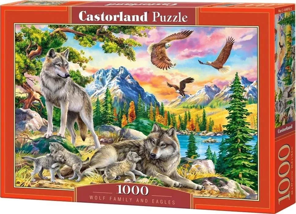Castorland puzzle vlčí rodinka 1000 dílků
