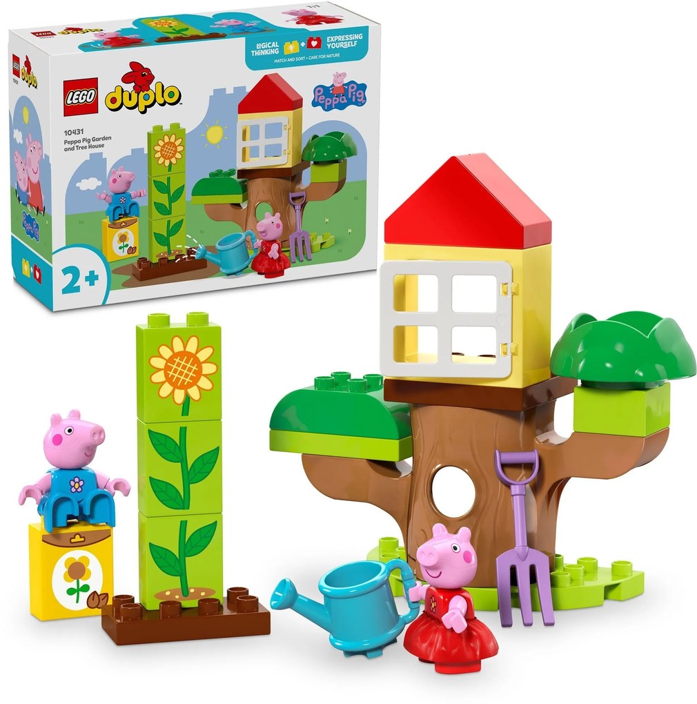 Lego stavebnice lego duplo 10431 prasátko peppa – zahrada a dům na stromě