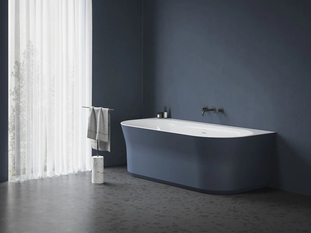 Ravak Ypsilon Wall vana volně stojící 178 x 86 cm odtok bílá modrá XC00100070