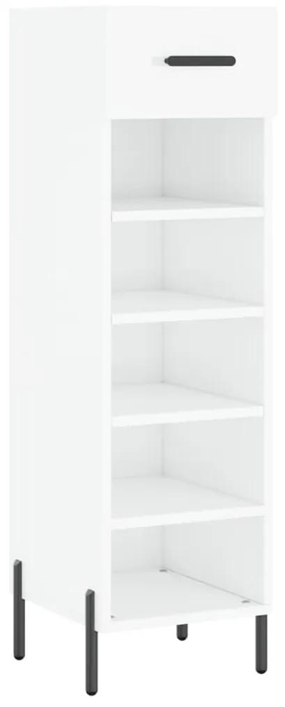 Botník bílý s vysokým leskem 30 x 35 x 105 cm kompozitní dřevo - Default Title