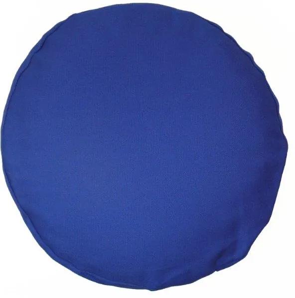 S radostí - vlastní výroba Pohankový sedák jednobarevný - modrý Velikost: ∅30 x v18 cm