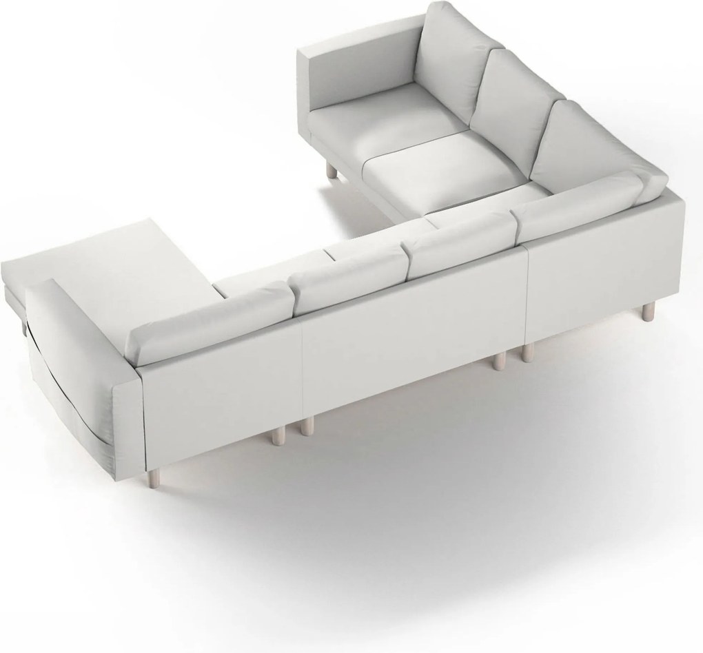 Potah na pohovku IKEA Norsborg rohová, 5-místná se šezlongem barva šedá látka pletený vzor