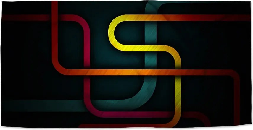 Sablio Ručník Barevné klikyháky - 50x100 cm