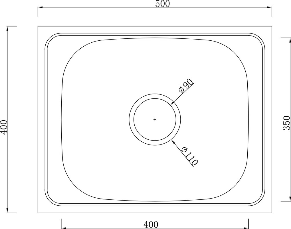 Velazo Dřez 1 komorový, nerez - , 40×50 cm