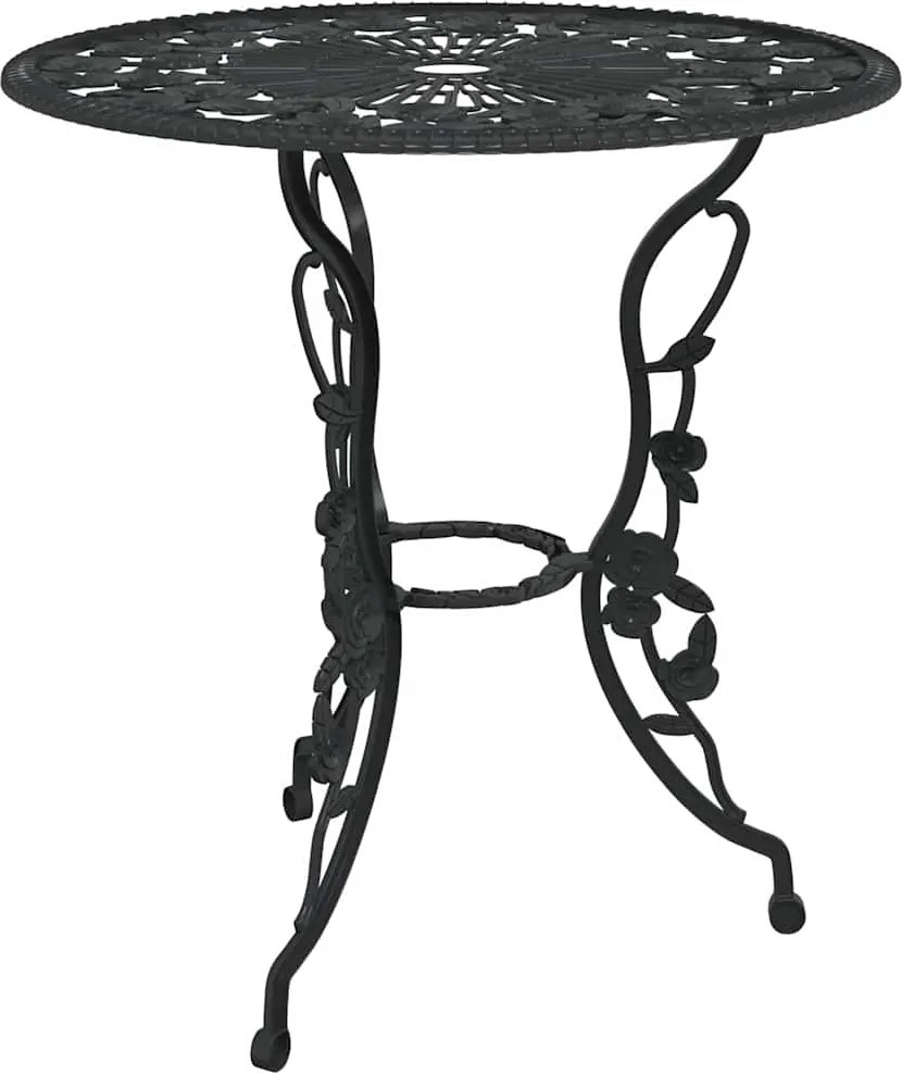 3dílný bistro set litý hliník černý 317739