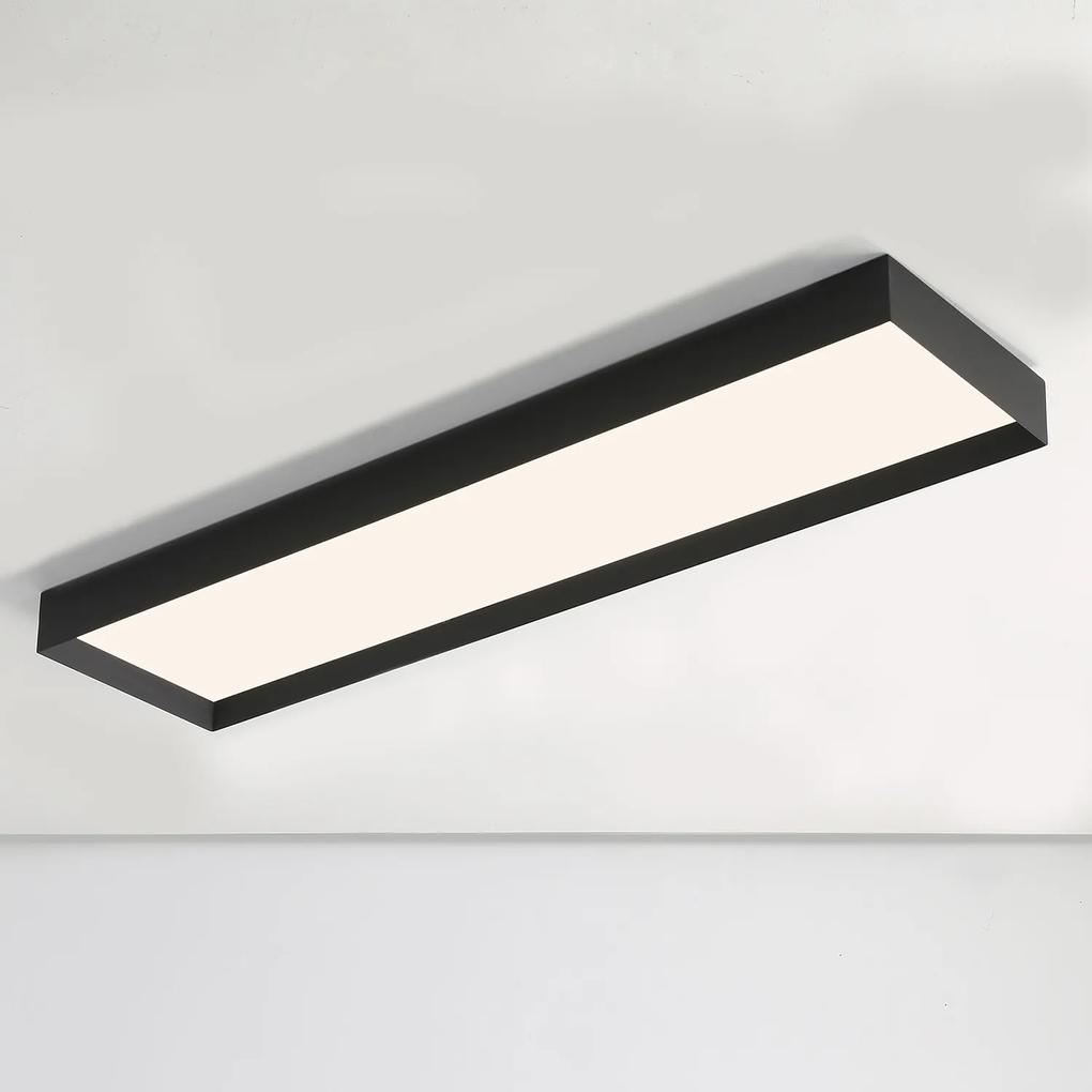 ACB Iluminacion Stropní LED svítidlo MUNICH, š. 120 cm, 55W, CRI90 Barva: Černá, Teplota světla: 3000K - teplá bílá, Stmívání: DALI/PUSH