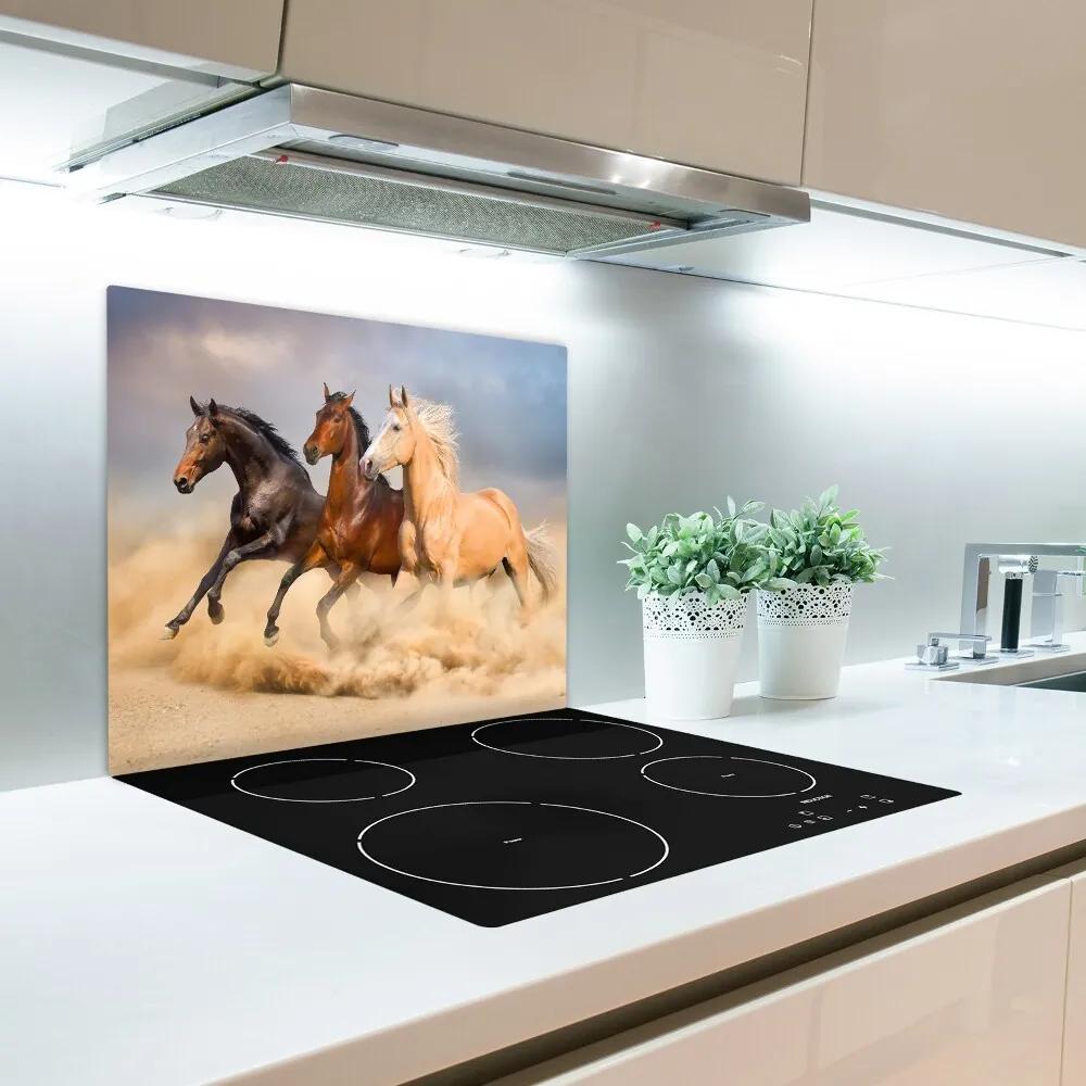 Skleněné deska do kuchyně Koně v cvalu
