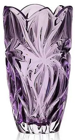 Aurum Crystal Váza FLORA amethyst 280 mm