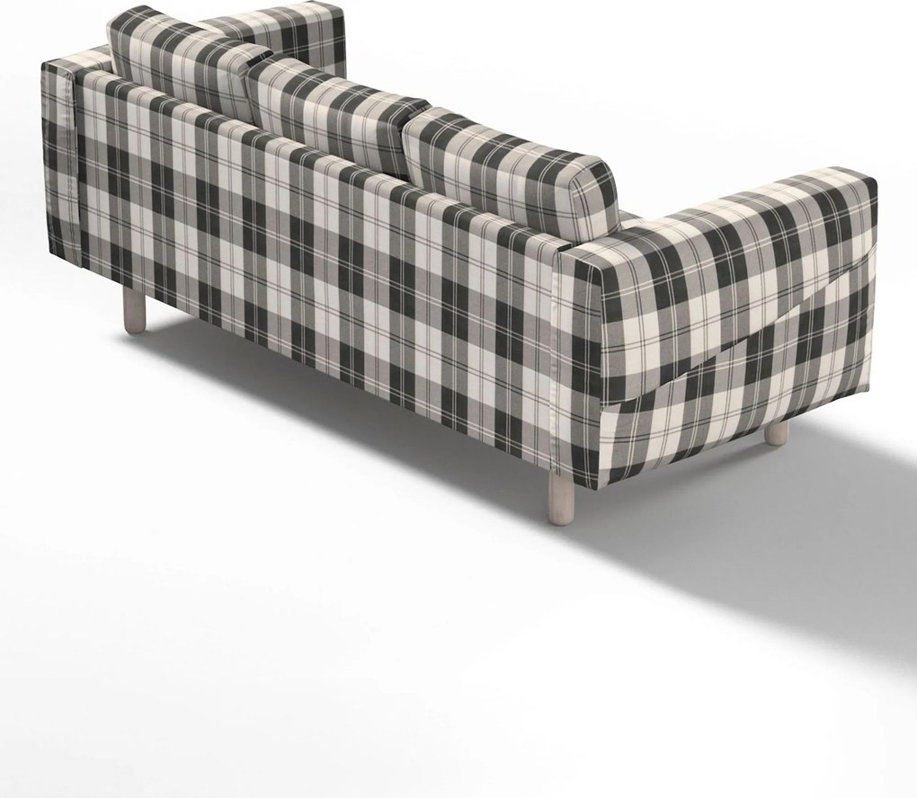 Potah na pohovku IKEA Norsborg 3-místná barva černá látka pletený vzor, vzorované