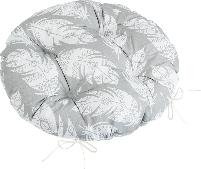 Bellatex Sedák Adéla prošívaný kulatý Šedá,Bílá 40 cm, (průměr)
