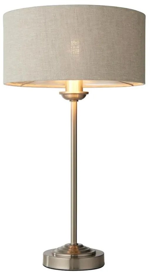 Endon 100646 - Stolní lampa HIGHCLERE 1xE14/7W/230V béžová/matný chrom