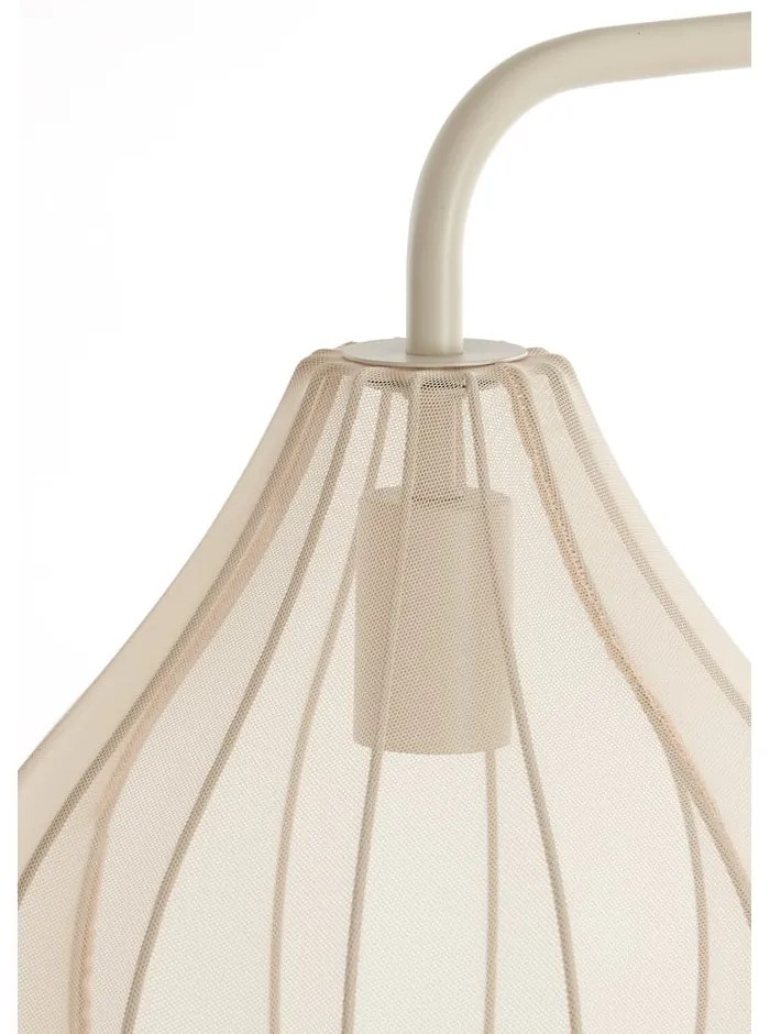 Béžová stojací lampa s textilním stínidlem (výška 156,5 cm) Elati – Light &amp; Living
