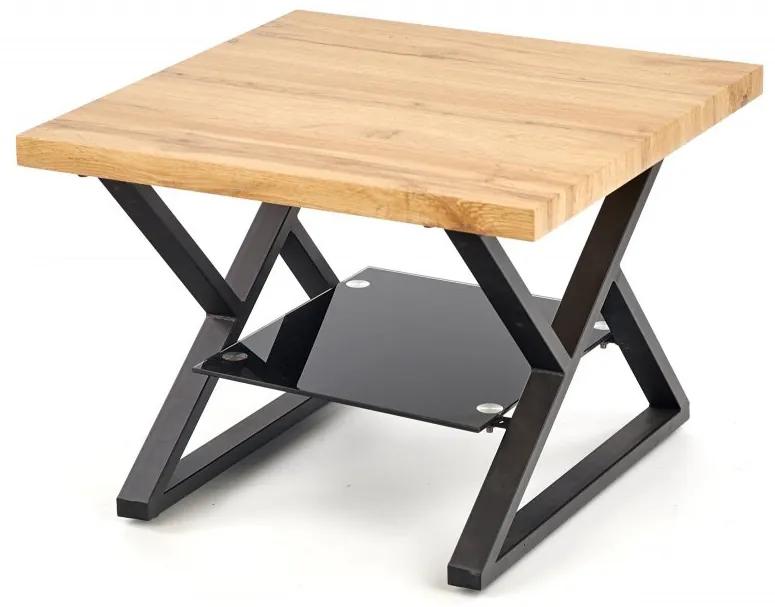 Konferenční stolek XENA KWADRAT (Černá / Dub)