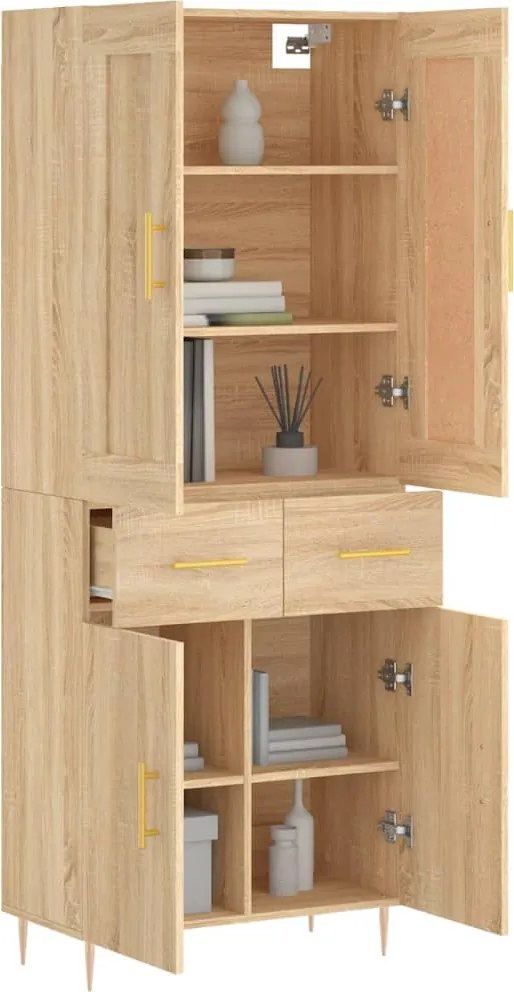 Skříň highboard dub sonoma 69,5 x 34 x 180 cm kompozitní dřevo 3199868