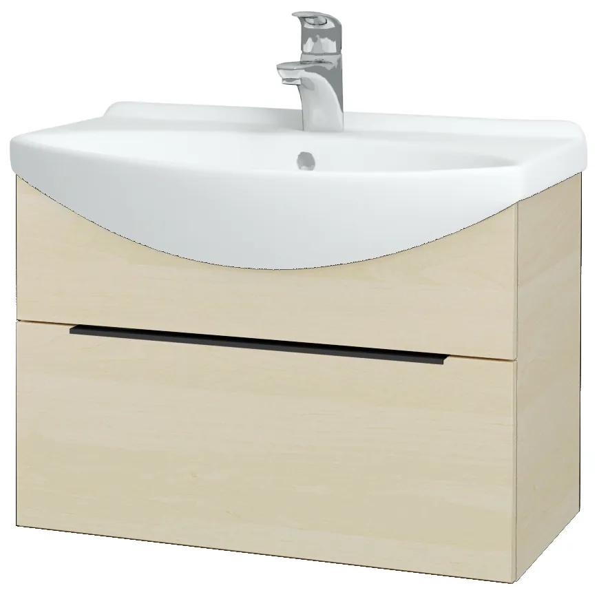 Dřevojas Koupelnová skříň TAKE IT SZZ 65 Varianta: N01 Bílá lesk / Úchytka T01 / D01 Beton