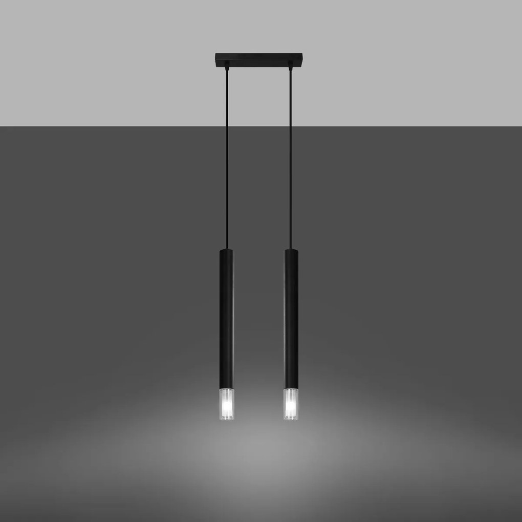 Sollux Lighting Závěsné svítidlo WEZYR 2 černé