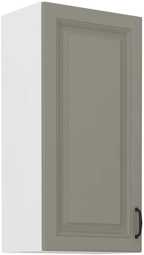 STL 45 cm skříňka horní jednodveřová STILO II (výška 90 cm) Barevné provedení STILO: Bílá / Prachově šedá