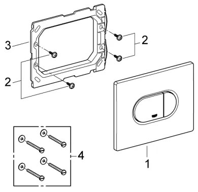 GROHE 38858SH0 - Splachovací tlačítko ARENA COSMOPOLITAN 156 × 197 mm bílá